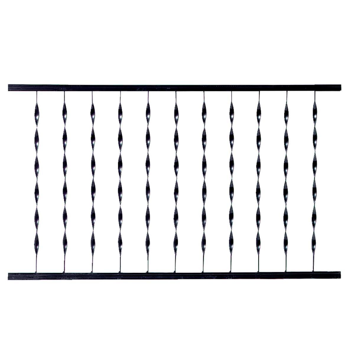 Gilpin Windsor Plus 32 In. H. x 4 Ft. L. Wrought Iron Railing | Elitsac ...