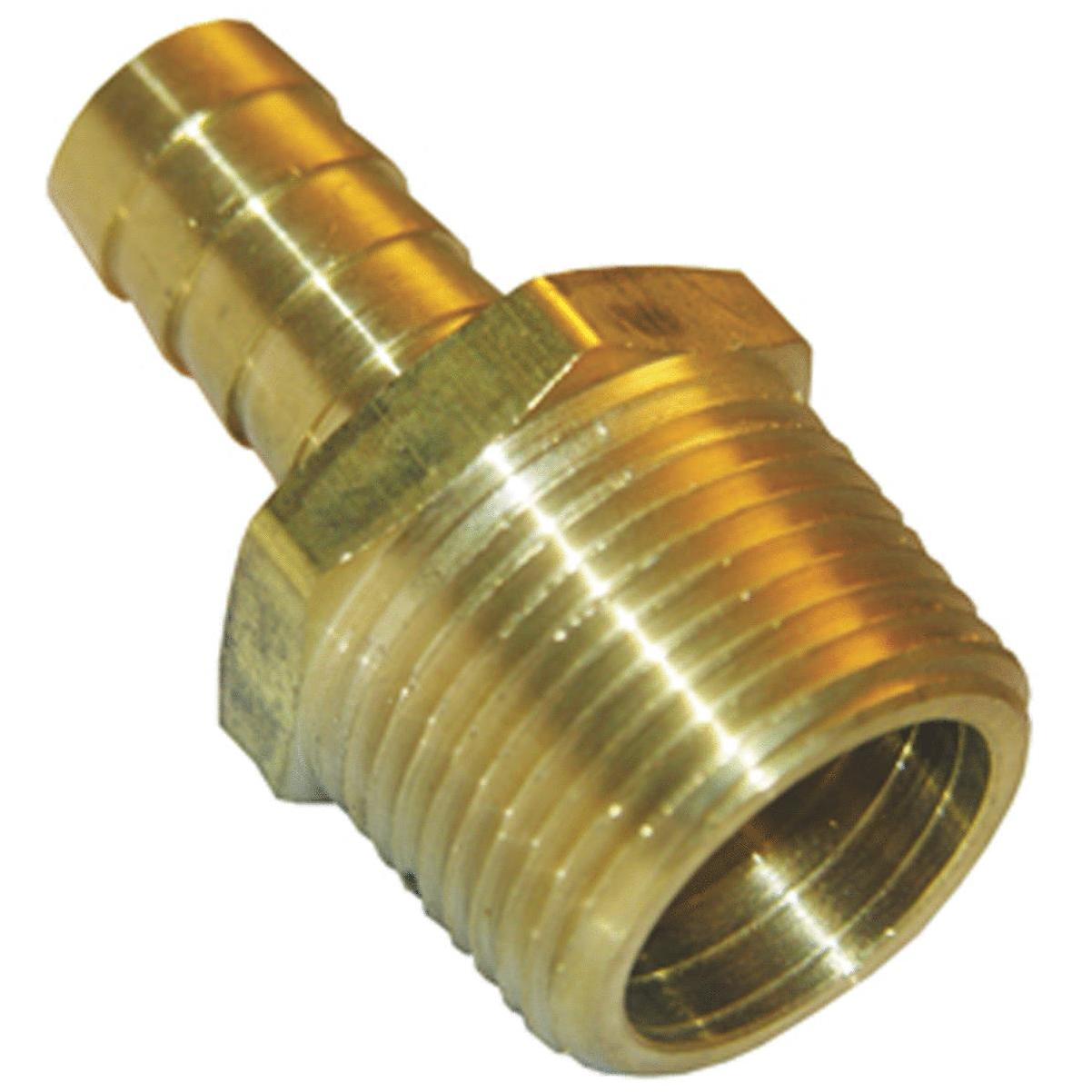 Lasco 3/4 In. MPT x 1/2 In. Brass Hose Barb Adapter | Elitsac, Inc.