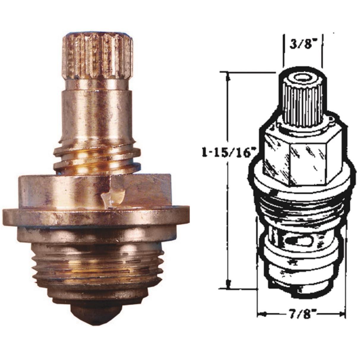 United States Hardware Hot/Cold Water Faucet Stem for Nibco Washerless ...