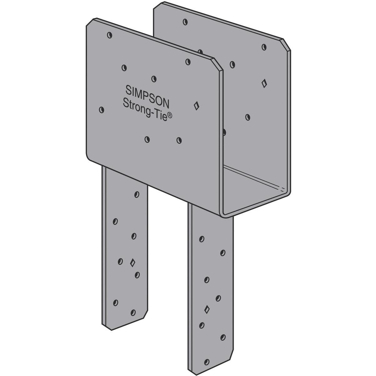 Simpson Strong Tie Simpson Strong-Tie 4 In. x 6 In. 7 ga Gray Paint End ...