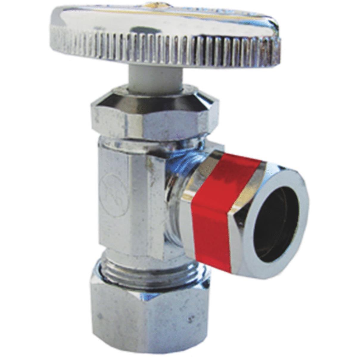 Lasco 5/8 In. Comp Inlet x 1/2 In. Comp Outlet Multi-Turn Style Angle ...