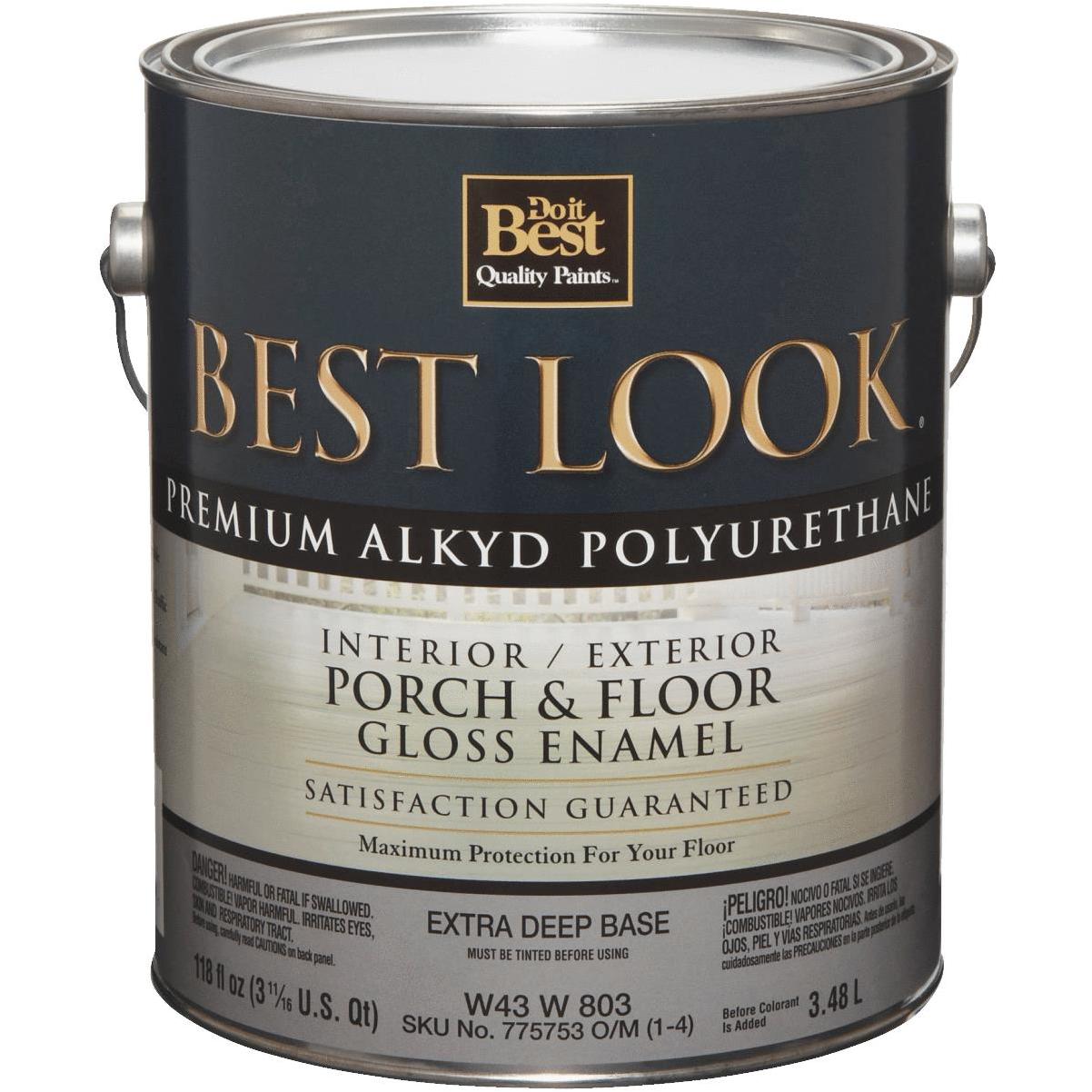 Best Look 1 Gal. Extra Deep Base Polyurethane Gloss Porch & Floor ...