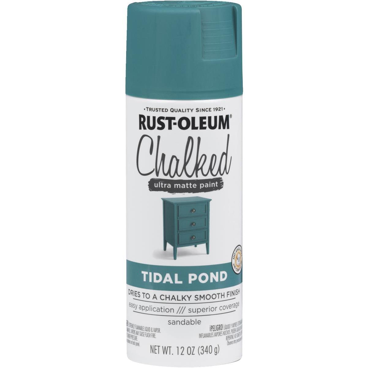 Rust-Oleum Chalked 12 Oz. Ultra Matte Spray Paint, Tidal Pond | Elitsac ...