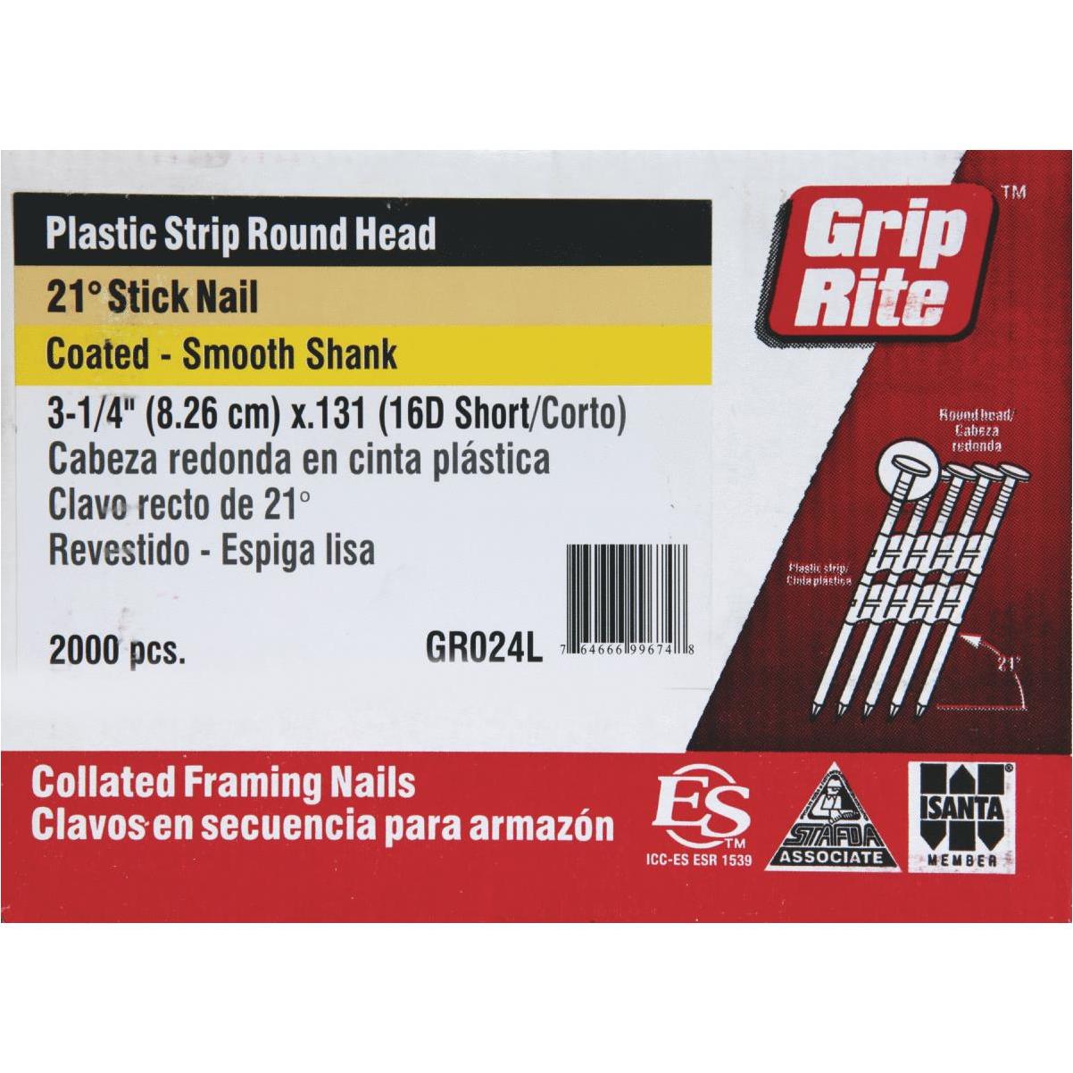 Grip Rite Pro-Fit 3-1/4 In. x 0.131 In. Plastic Strip Round Head Brite ...