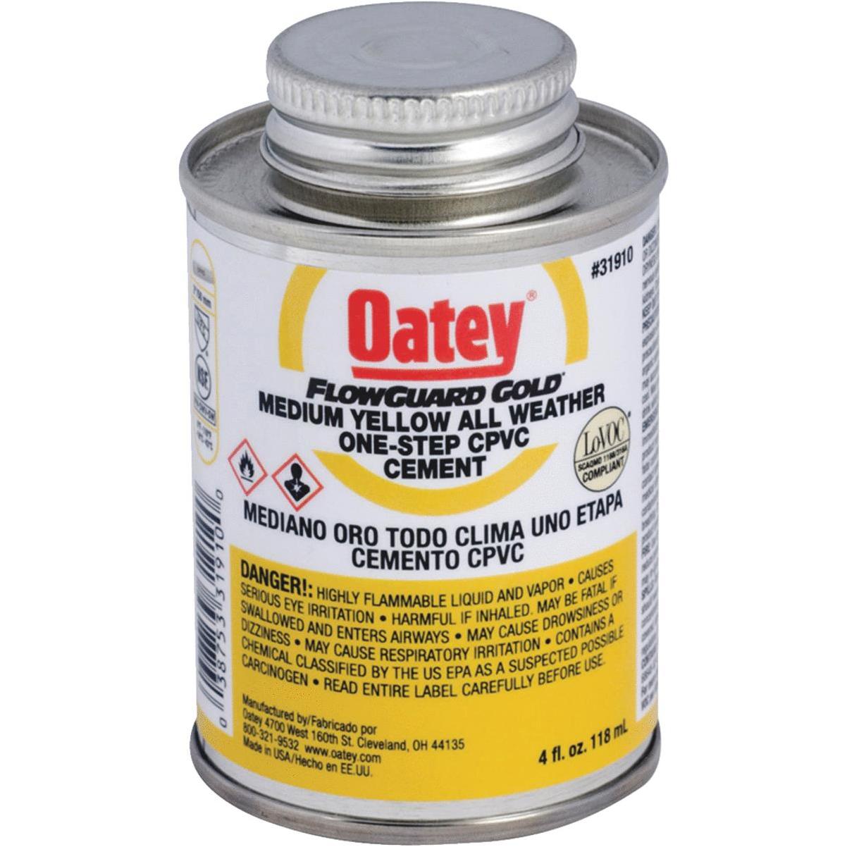 Oatey FlowGuard Gold 4 Oz. Medium Bodied Yellow All Weather One-Step ...