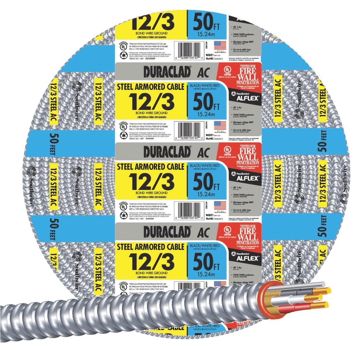 Southwire 50 Ft. 12/3 AC Armored Cable Electrical Wire | Ivey Lumber ...