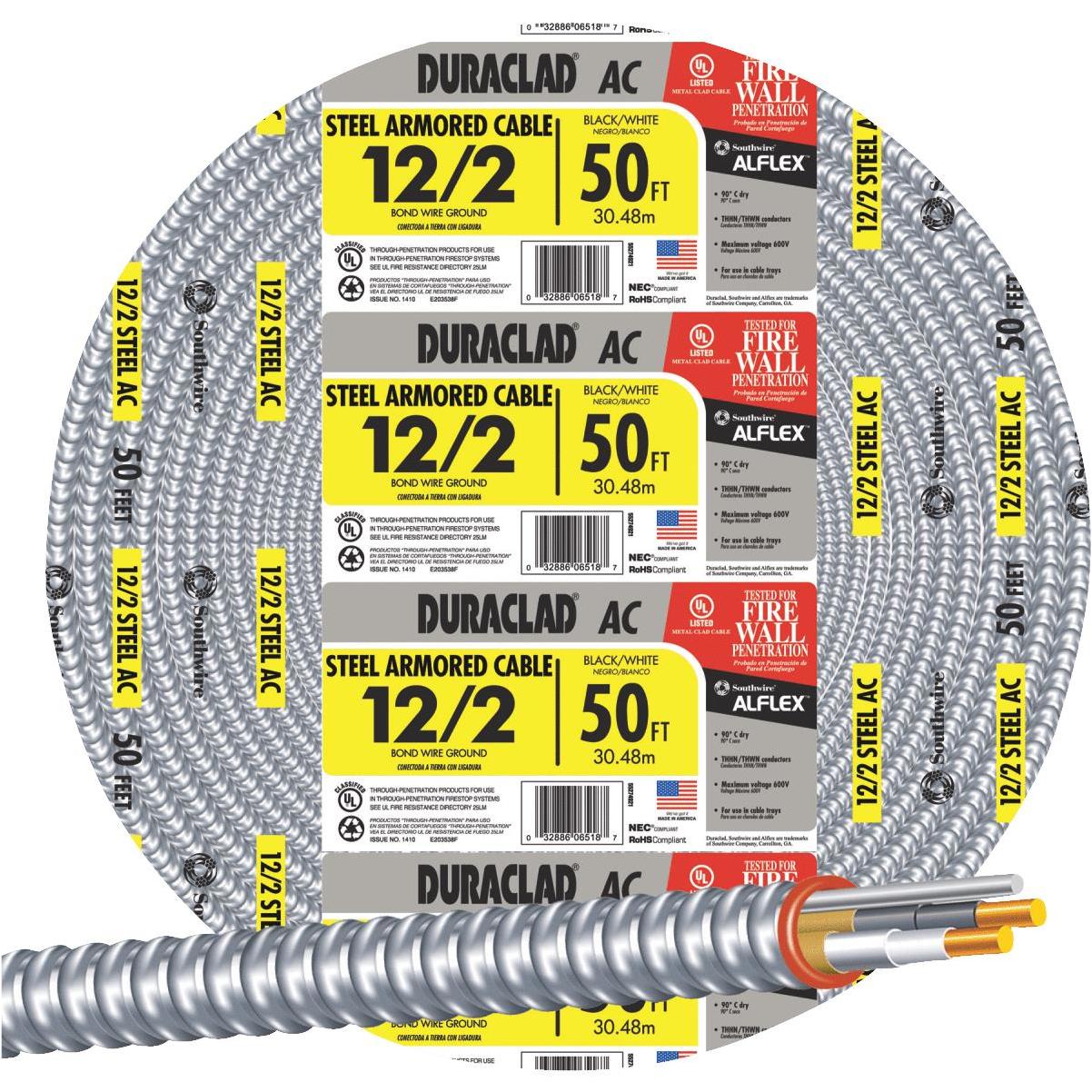 Southwire 50 Ft. 12/2 AC Armored Cable Electrical Wire | Elitsac, Inc.