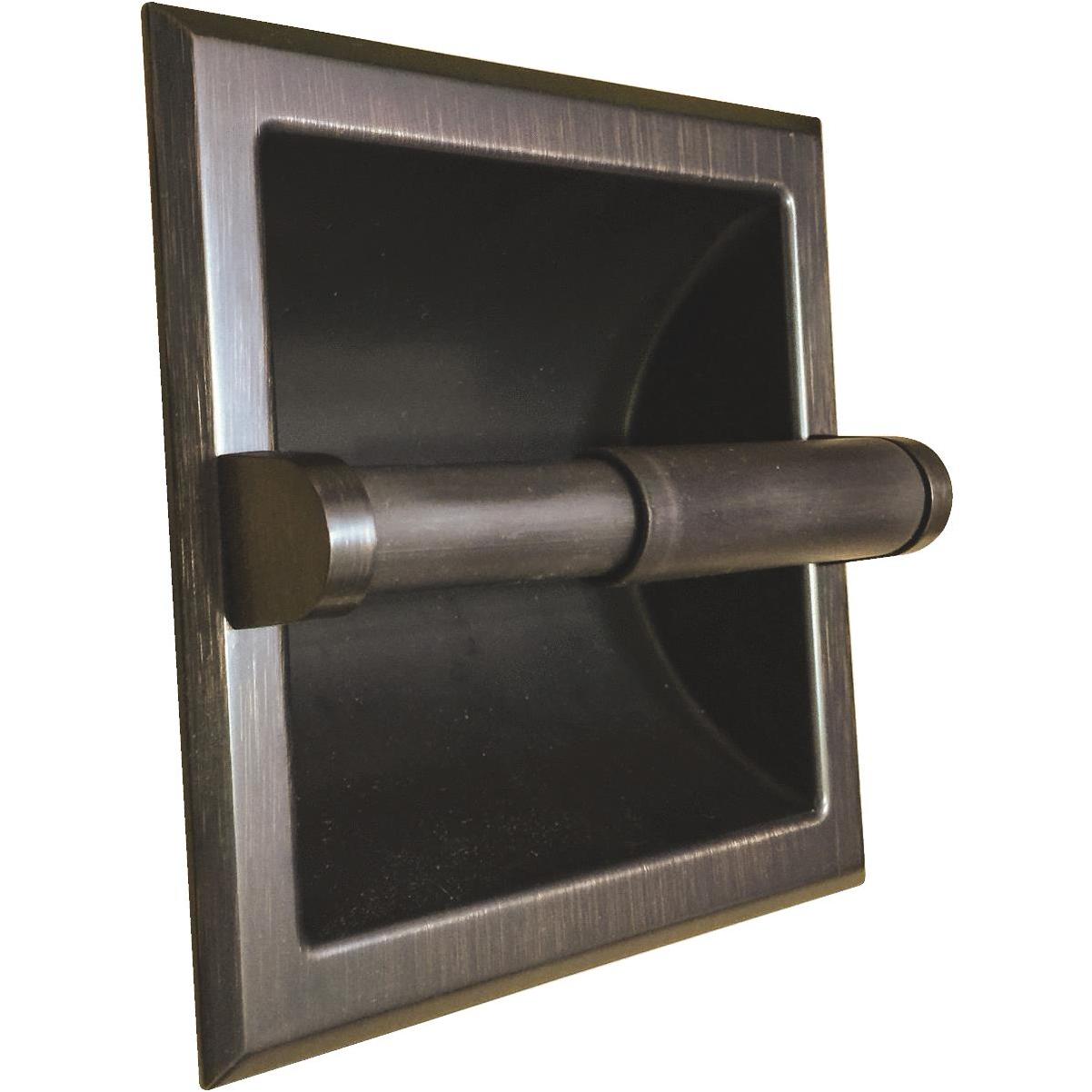 Home Impressions Aria Oil-Rubbed Bronze Recessed Toilet Paper Holder ...