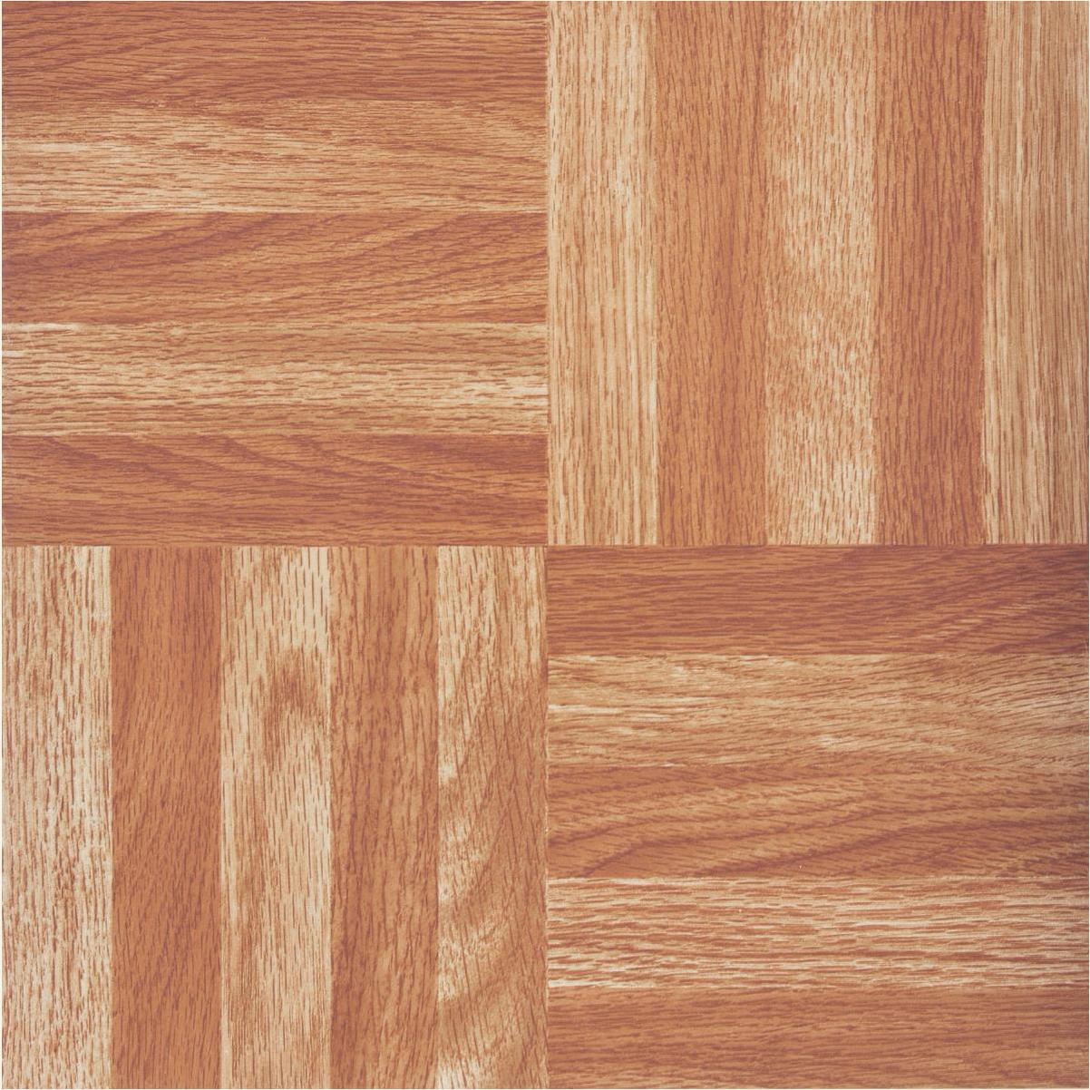 Home Impressions Wood Fingerblock 12 In. x 12 In. Vinyl Floor Tile (45 ...
