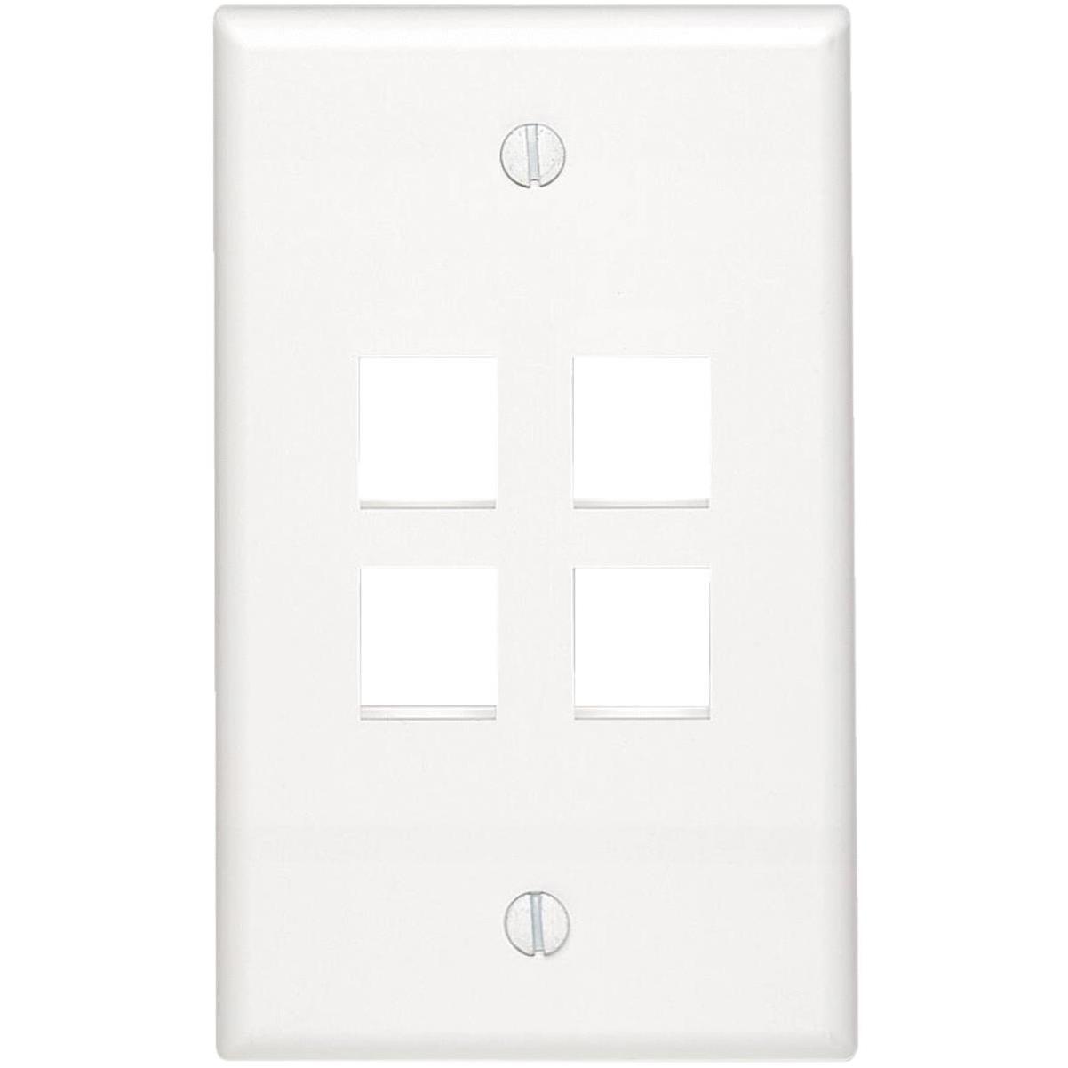 4 Port Wall Plate