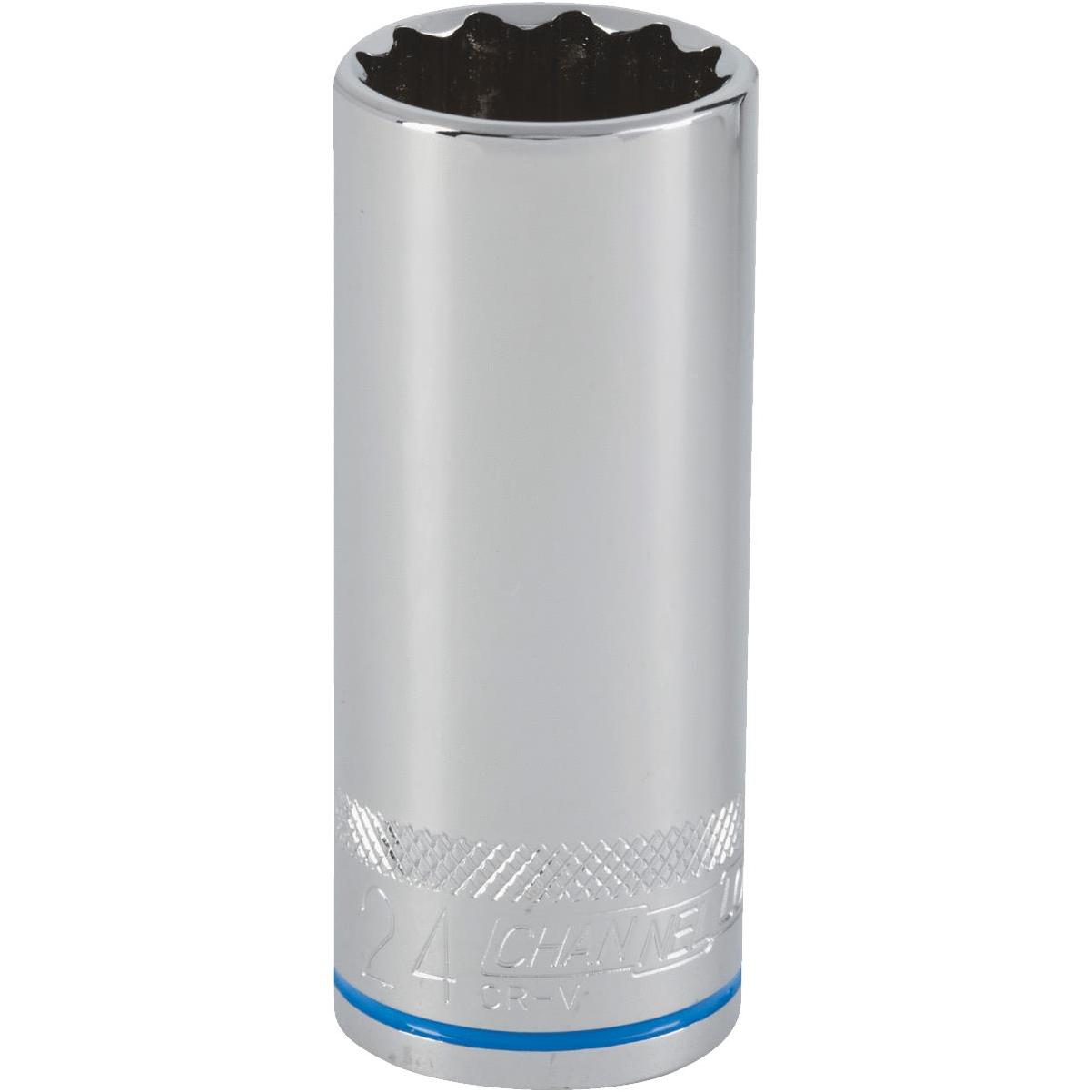 Channellock 1/2 In. Drive 24 mm 12-Point Deep Metric Socket | Elitsac, Inc.
