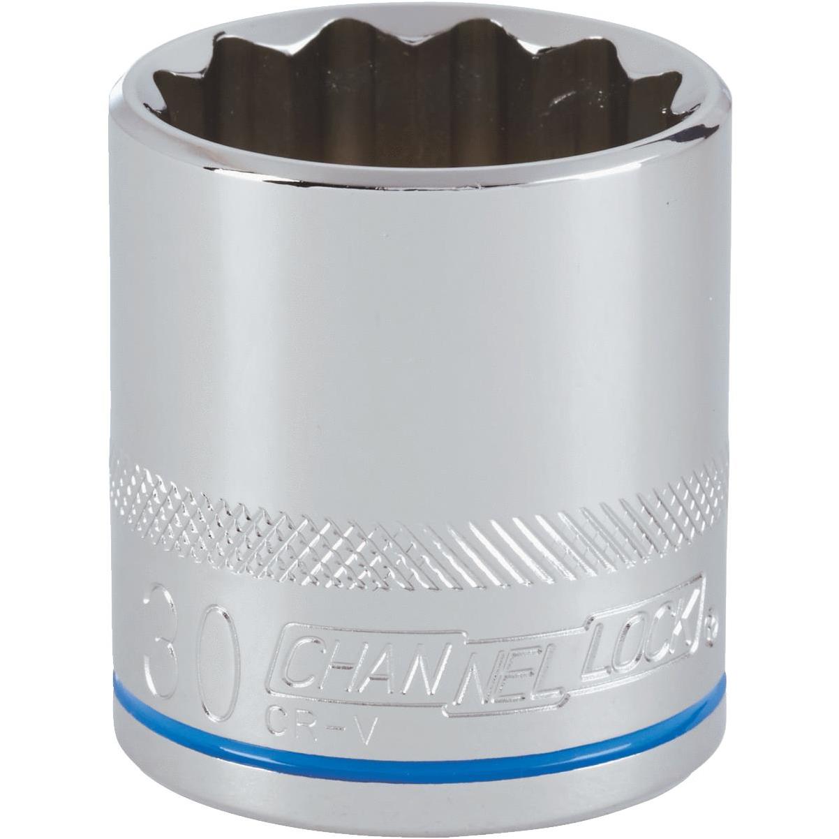 Channellock 1/2 In. Drive 30 mm 12-Point Shallow Metric Socket ...