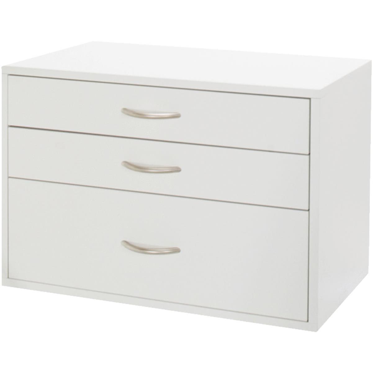Organized Living FreedomRail 3-Drawer White Organization Box | Sheraton ...