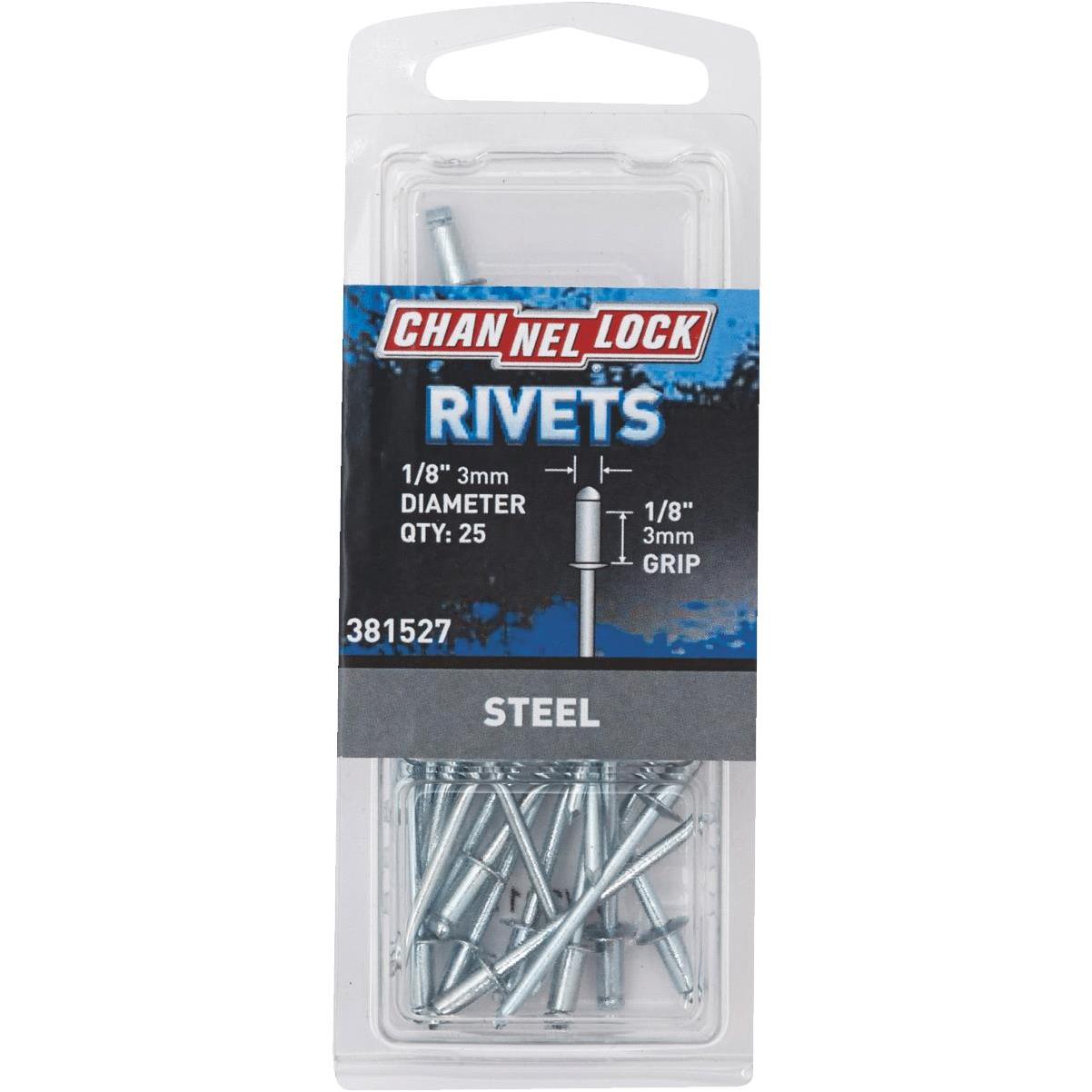 Channellock 1/8 In. Dia. x 1/8 In. Grip Steel POP Rivet (25-Pack ...