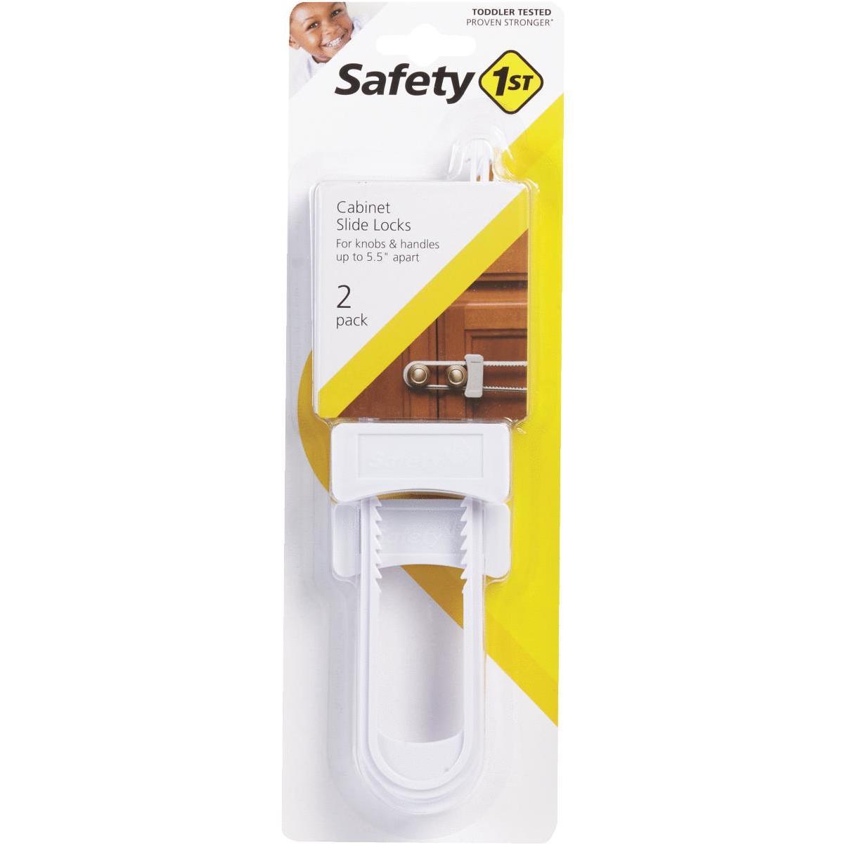 Safety 1st White Squeeze Release Cabinet Slide Lock (2-Pack) | Old ...
