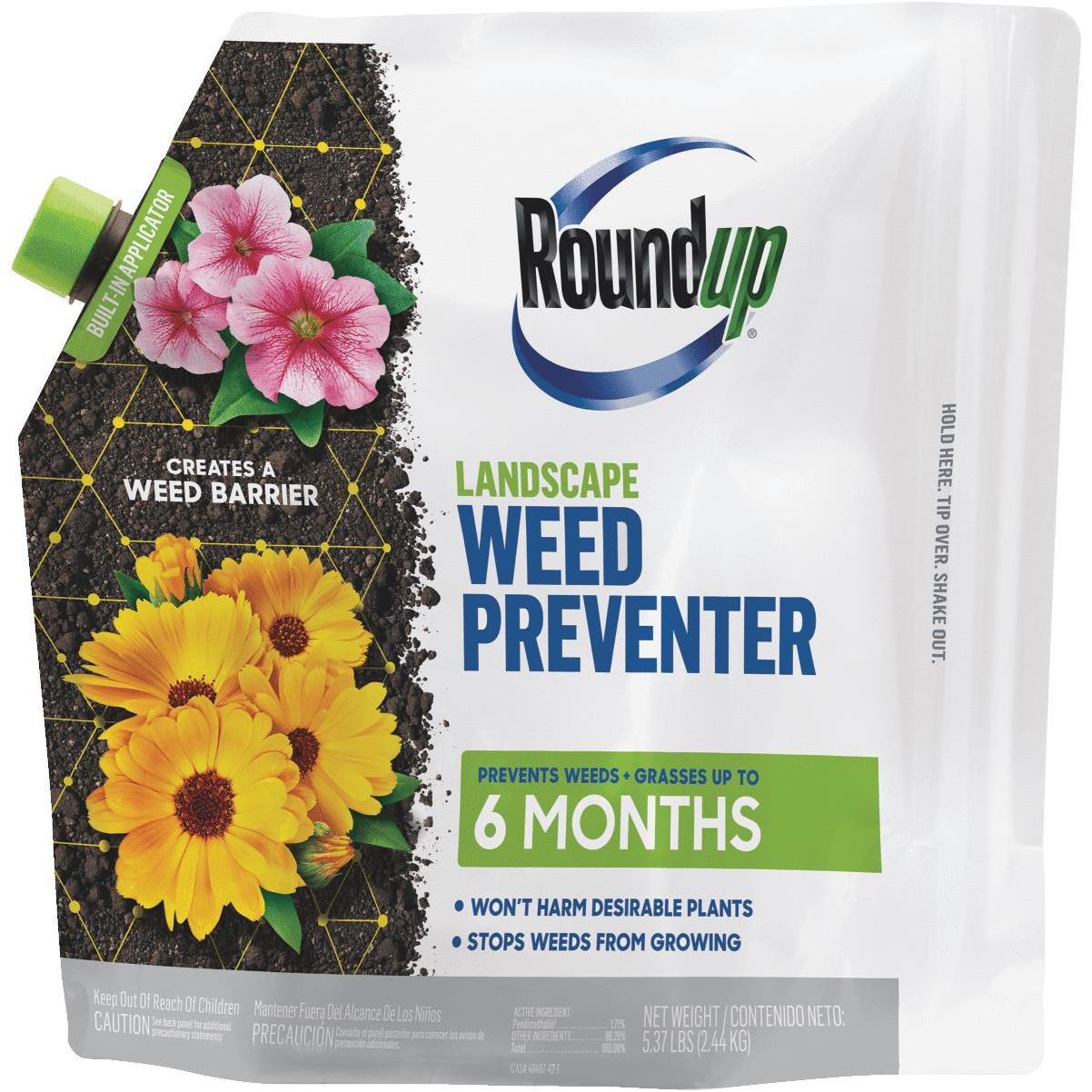 Roundup 5.4 Lb. Built-In Applicator Landscape Weed Preventer | Elitsac ...