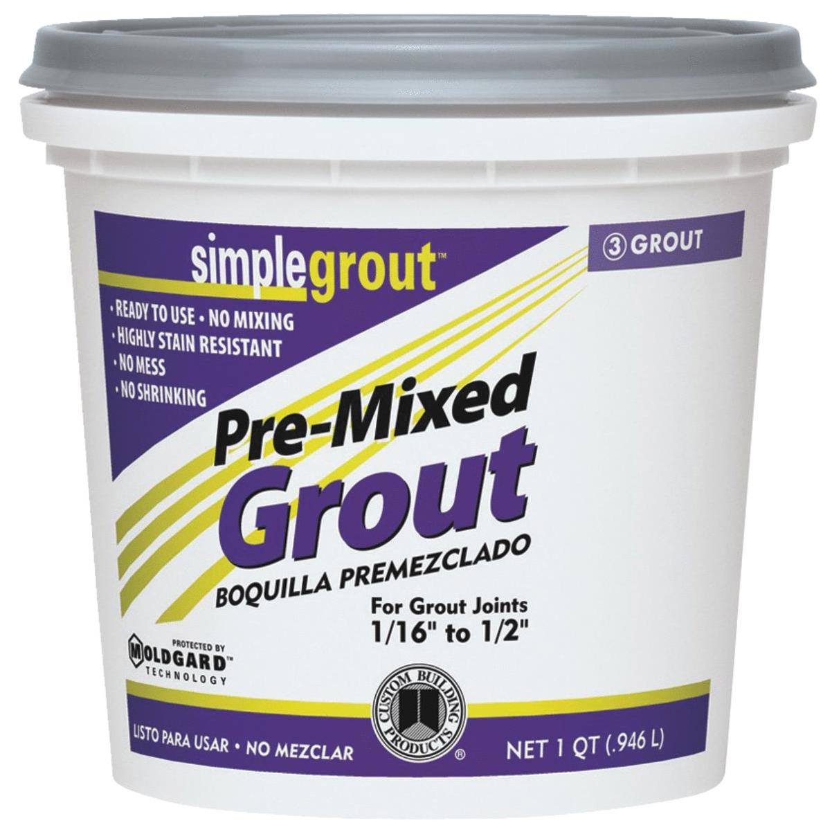 Custom Building Products Simplegrout Quart Haystack Pre-Mixed Tile ...