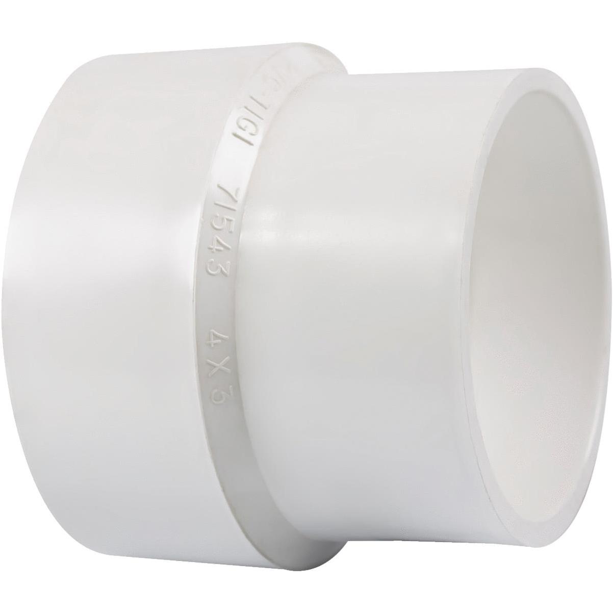 Charlotte Pipe 4 In. Hub x 3 In. Hub Schedule 40 DWV PVC Adapter ...