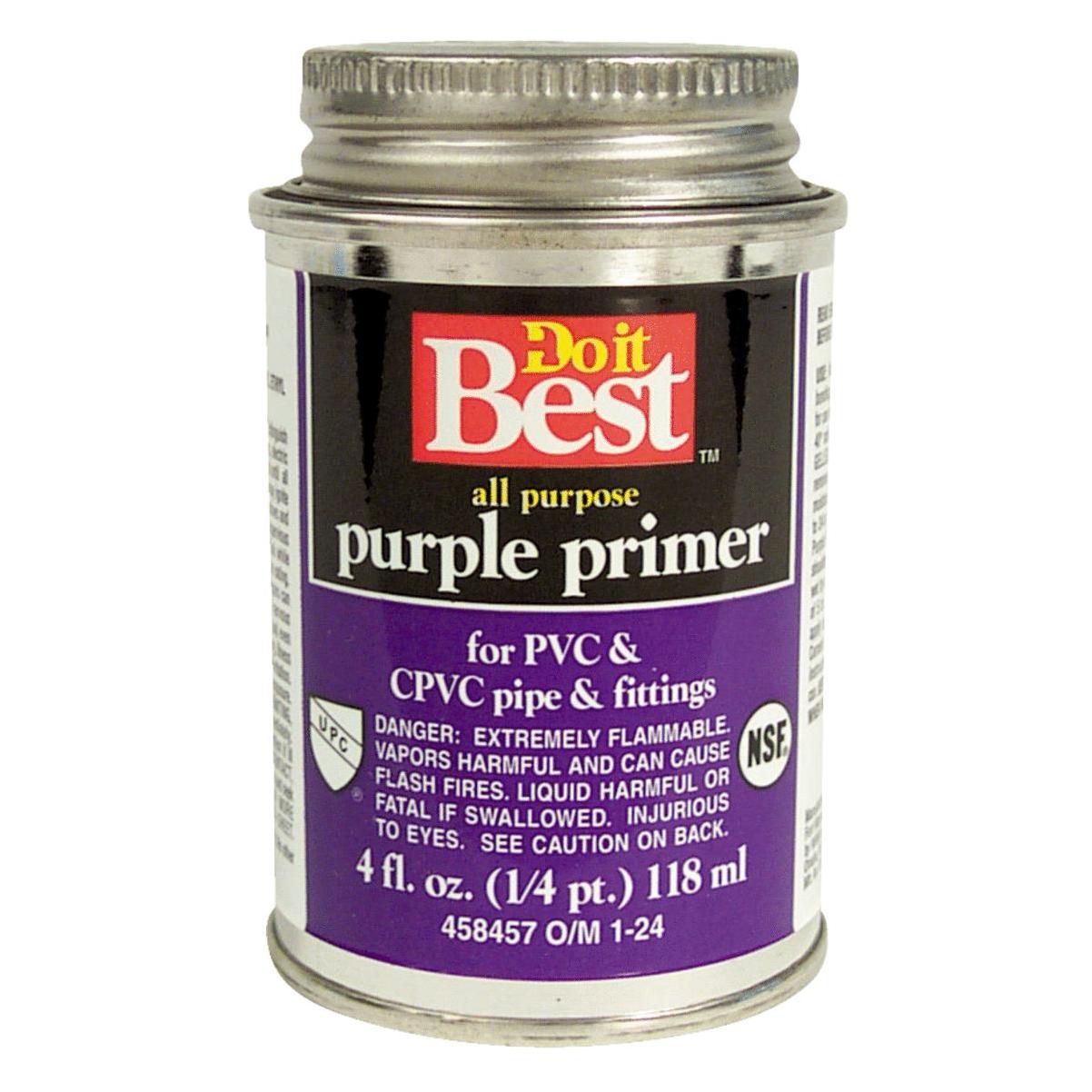 Do it Best 4 Oz. Purple Pipe and Fitting Primer for PVC/CPVC | Elitsac ...