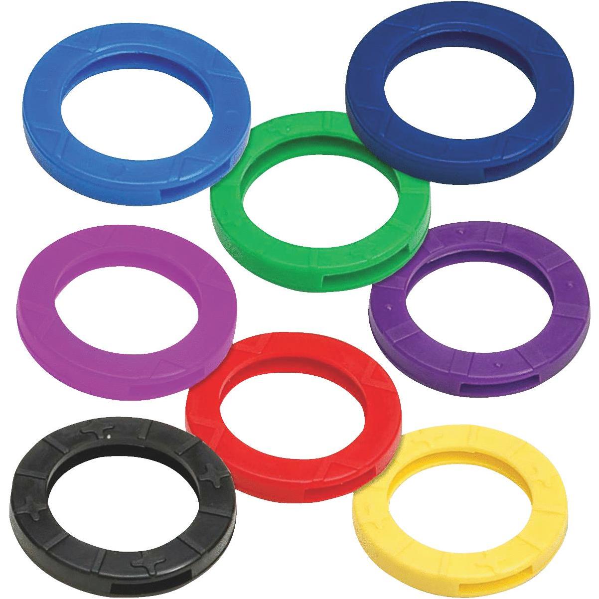 Lucky Line Vinyl Medium Size Key Identifier Ring, Assorted Colors (4 ...