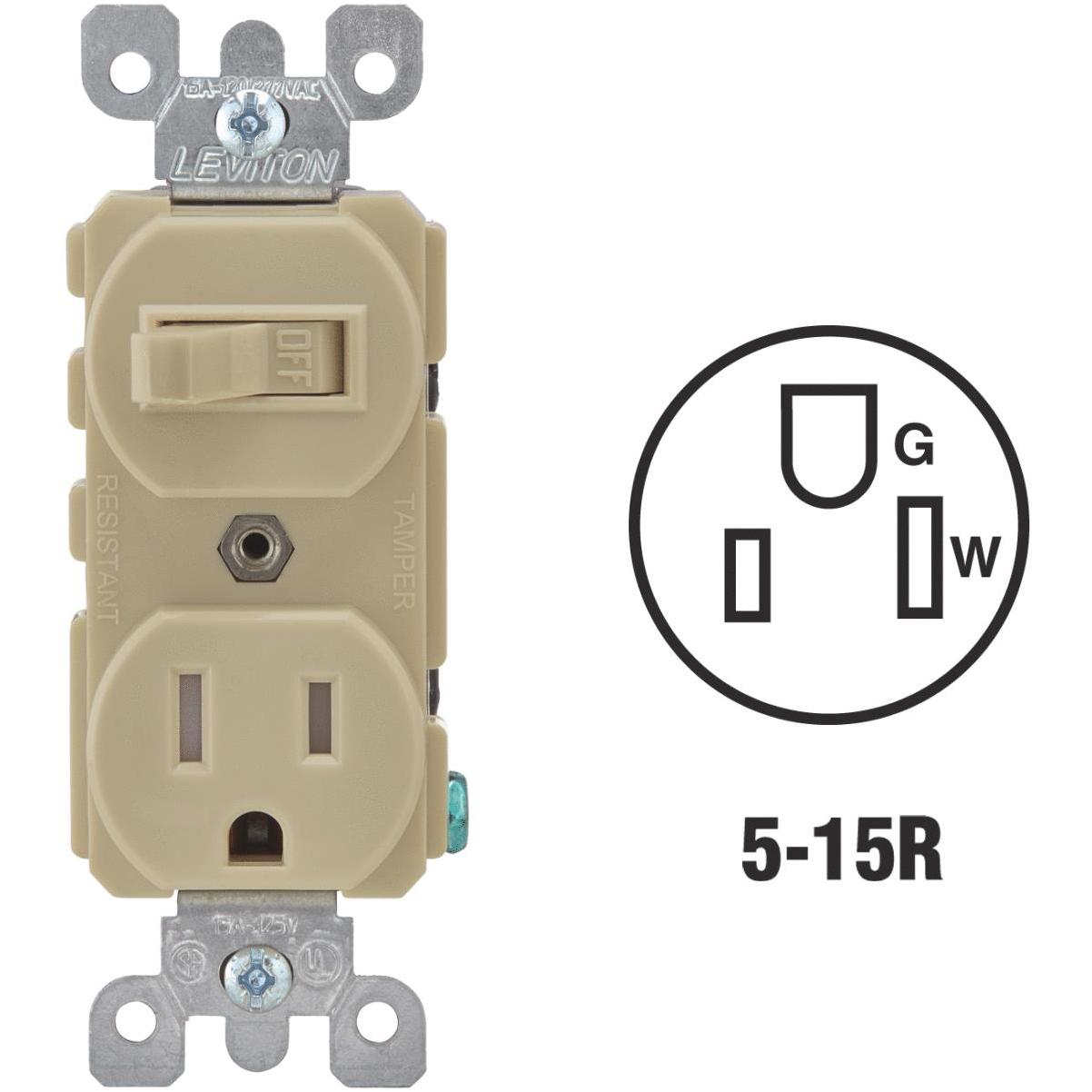 Leviton Ivory 15A Commercial Grade Switch & Outlet | Elitsac, Inc.