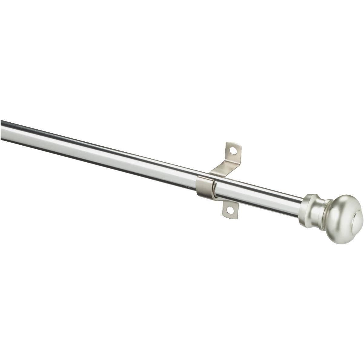 Kenney Ashby 48 In. To 84 In. 7/16 In. Satin Silver Standard Cafe Rod ...