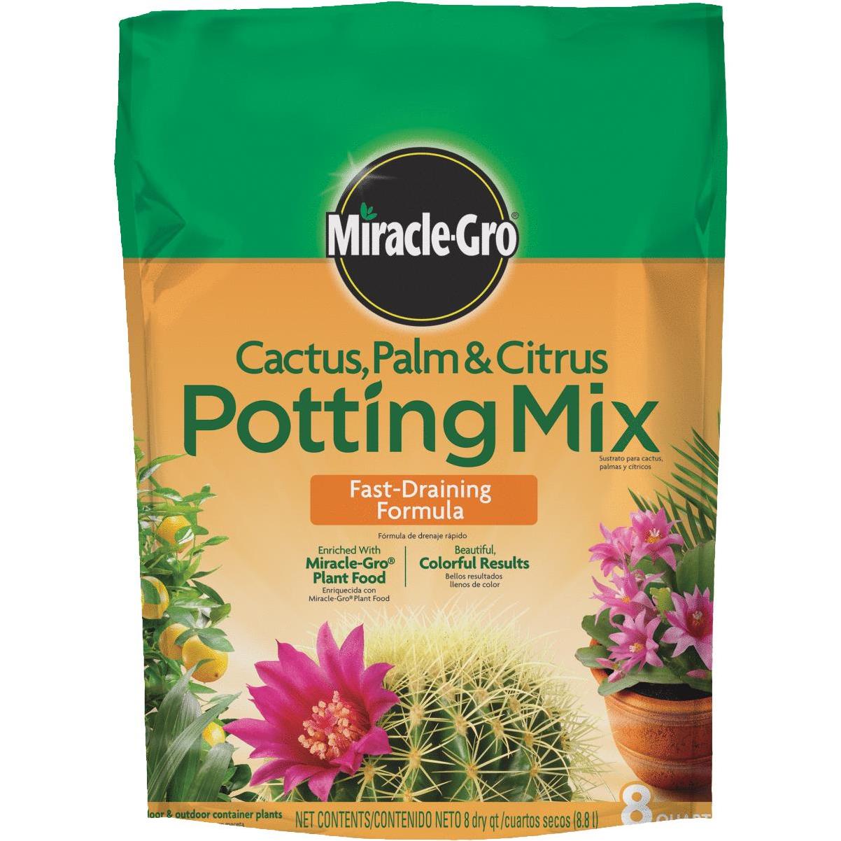 Miracle Gro Miracle-Gro 8 Qt. Fast Draining Cactus, Palm & Citrus ...