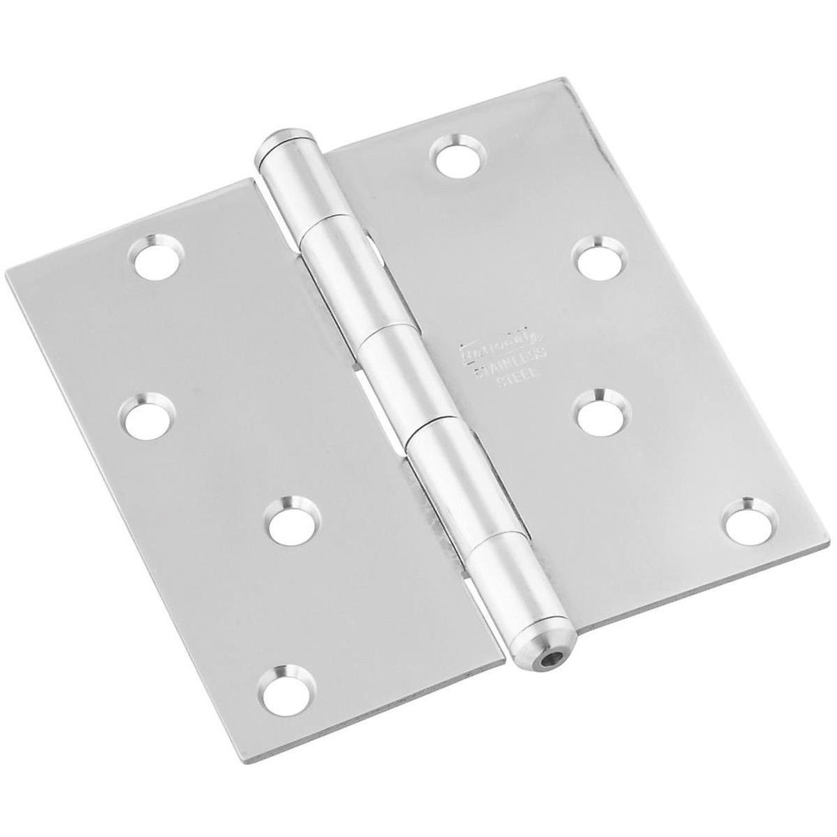 National 4 In. Square Stainless Steel Door Hinge | Hills Flat Lumber