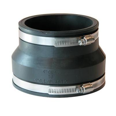 4 in. Clay x 4 in. DWV Flexible PVC Coupling | Fisk Farm & Home