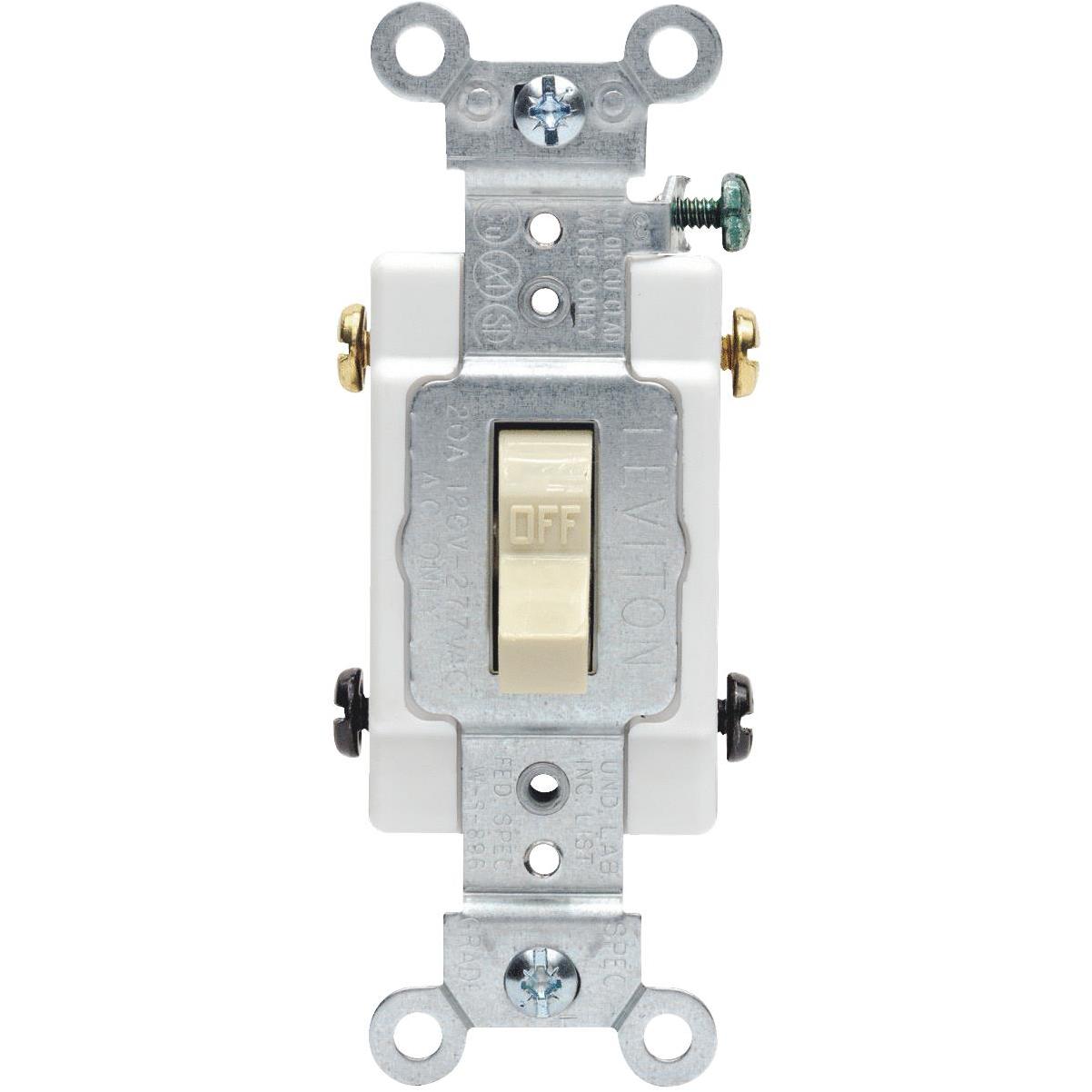 Leviton Toggle Ivory 20A Grounded Quiet Double Pole Switch | Hills Flat ...