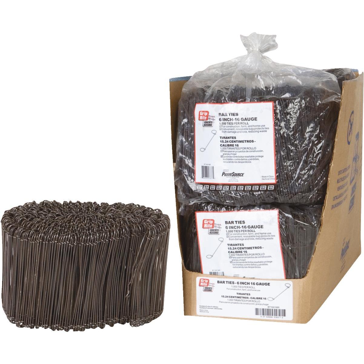 Grip Rite Grip-Rite 16 Ga 6" Rebar Tie (1,000-Pack) | Elitsac, Inc.