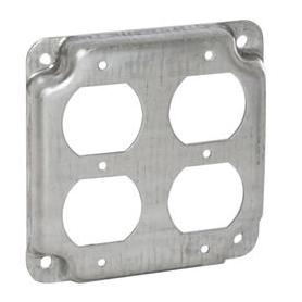 RACO 2-Gang Square Metal Electrical Box Cover | Celebration Hardware