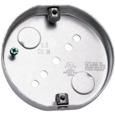 Raco 4 Steel Round Ceiling Fan Fixture Electrical Box | Shelly Lighting
