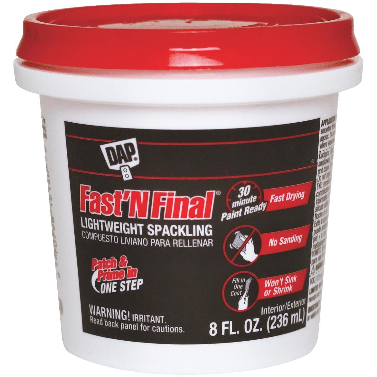 DAP Fast 'N Final 1/2 Pt. Lightweight Latex Patch & Prime Spackling ...