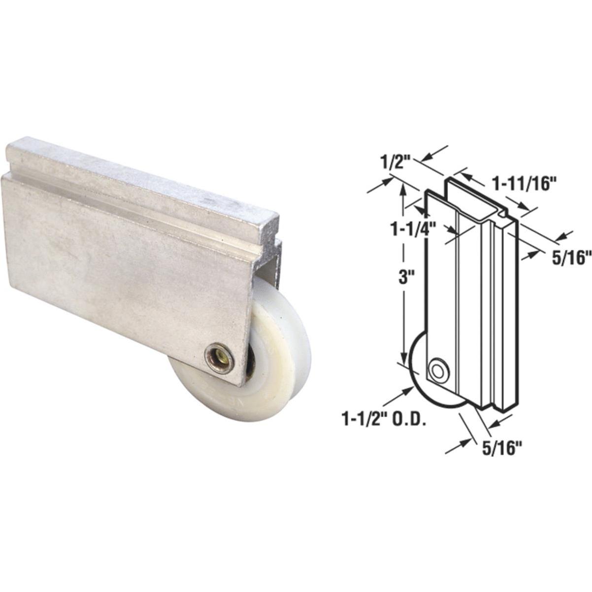 Slide-Co Bypass Plastic Mirror Door Roller with Aluminum Housing ...