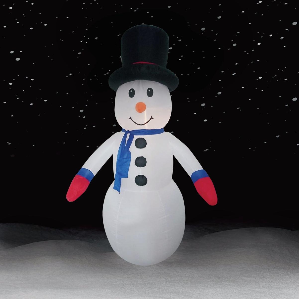 Brite Star 10 Ft. Snowman with Black Top Hat Airblown Inflatable | Old ...