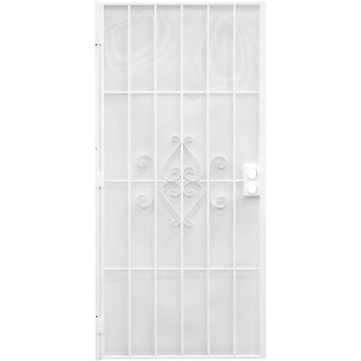 Precision Regal 32 In. W x 80 In. H White Steel Security Door | Hills ...