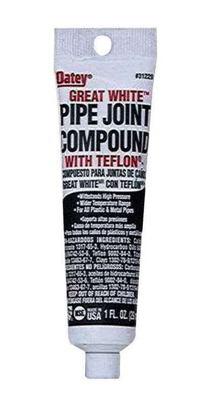 Oatey Great White White Pipe Joint Compound 1 oz. | Celebration Hardware