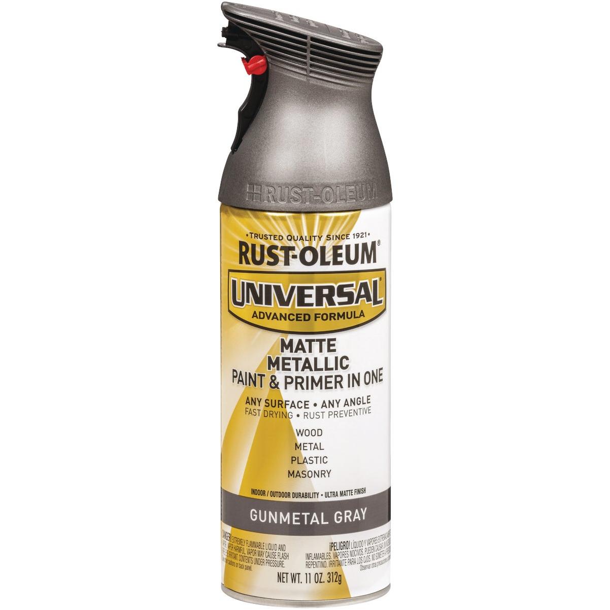 Rust-Oleum Universal 11 Oz. Matte Metallic Gunmetal Gray Spray Paint ...