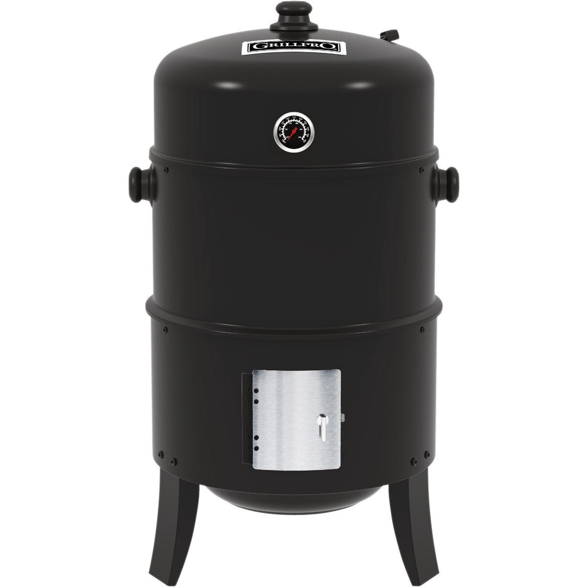 GrillPro 16 In. 400 Sq. In. Upright Traditional Water Charcoal Smoker ...