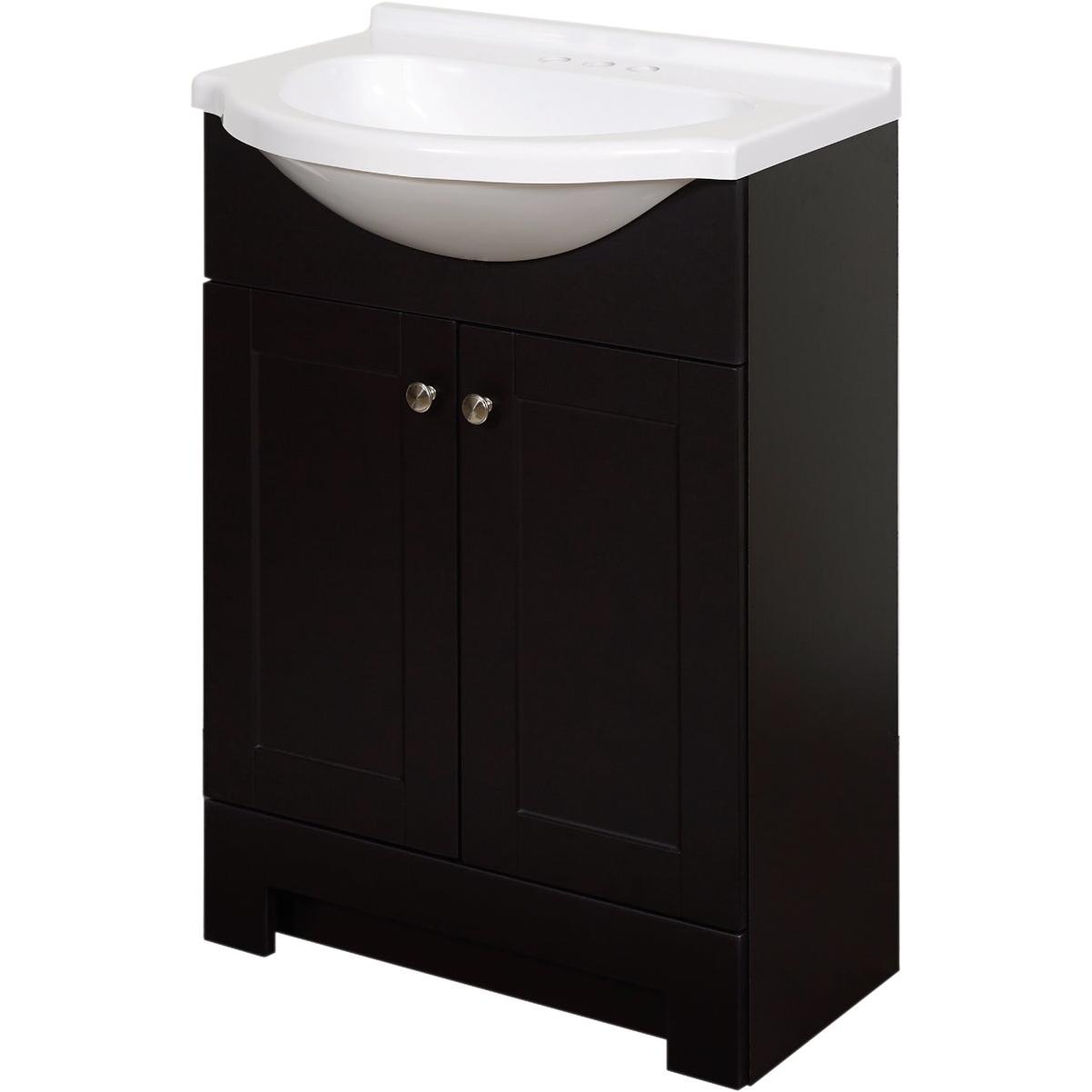Zenith Zenna Home Espresso 24 In. W x 35 In. H x 18 In. D Euro Vanity ...