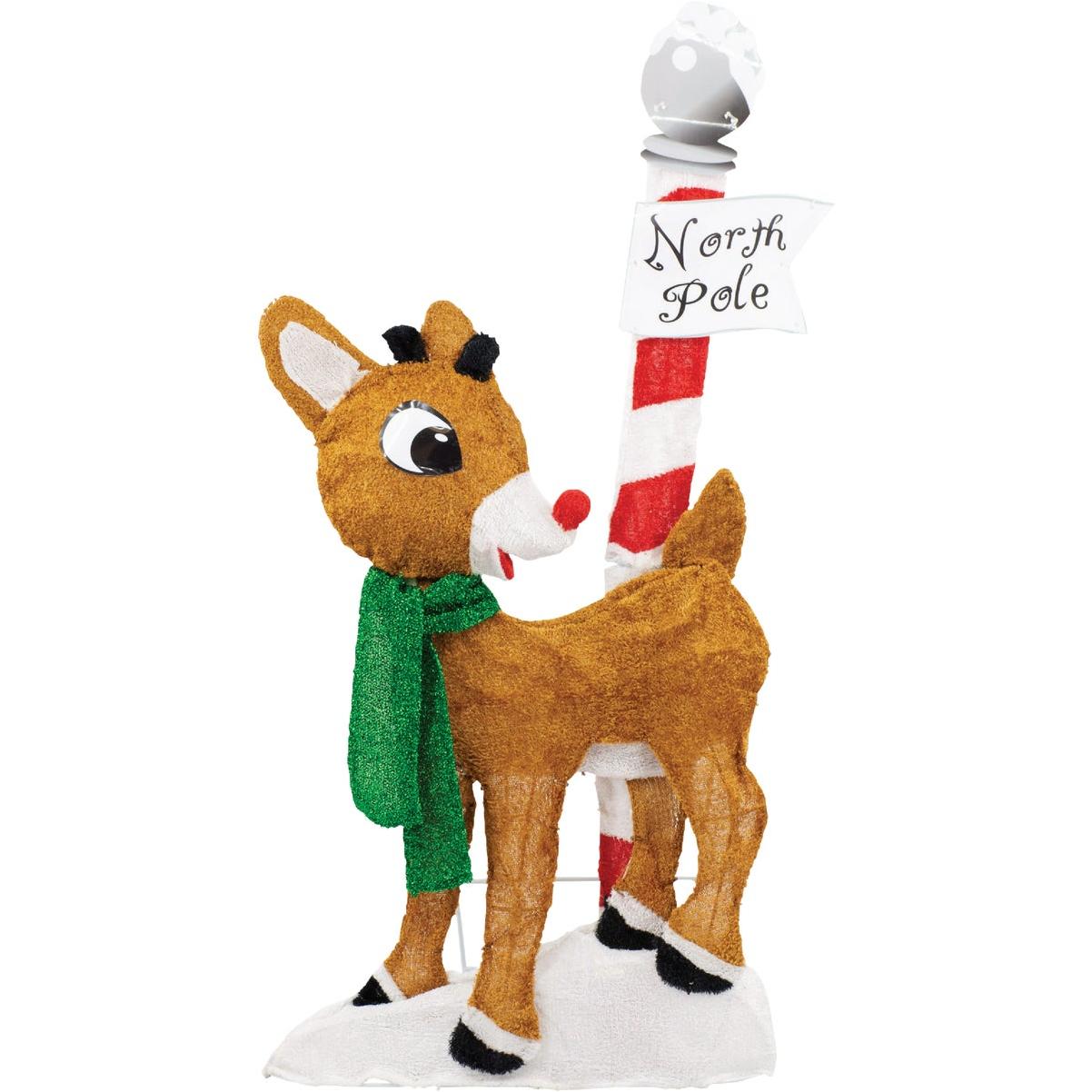 Rudolph 32 In. Incandescent Rudolph & North Pole | Elitsac, Inc.