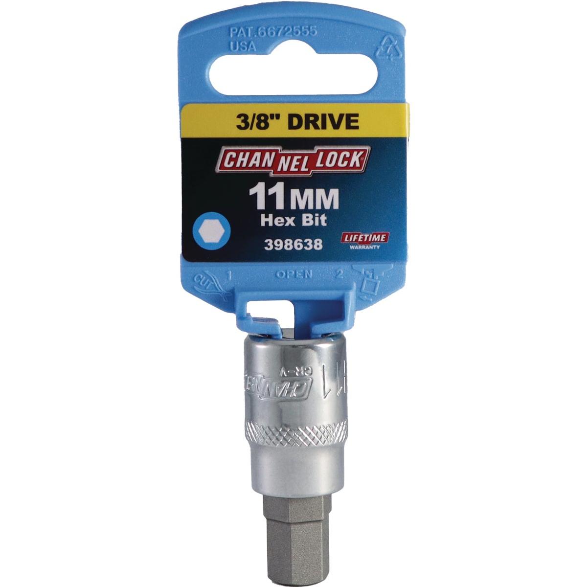 Channellock 3/8 In. Drive 11 mm 6-Point Metric Hex Bit Socket | Elitsac ...