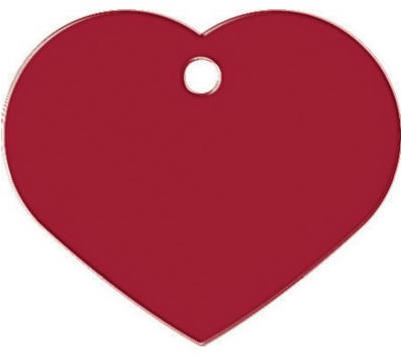 ILCO UNICAN CORP. * Kaba TAG-HEART-3L Heart Shape Pet Tag, Red - Large ...