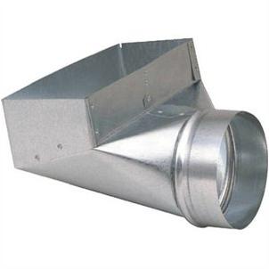 HVAC Angle Boot, 90 Degree, Galvanized, 4 x 12 to 6 In. | Fisk Farm & Home
