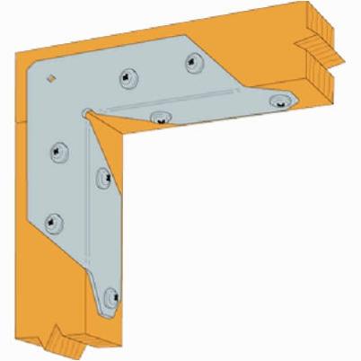 Simpson Strong-Tie Rigid Tie Galvanized Steel ZMax 90 degree Connector ...