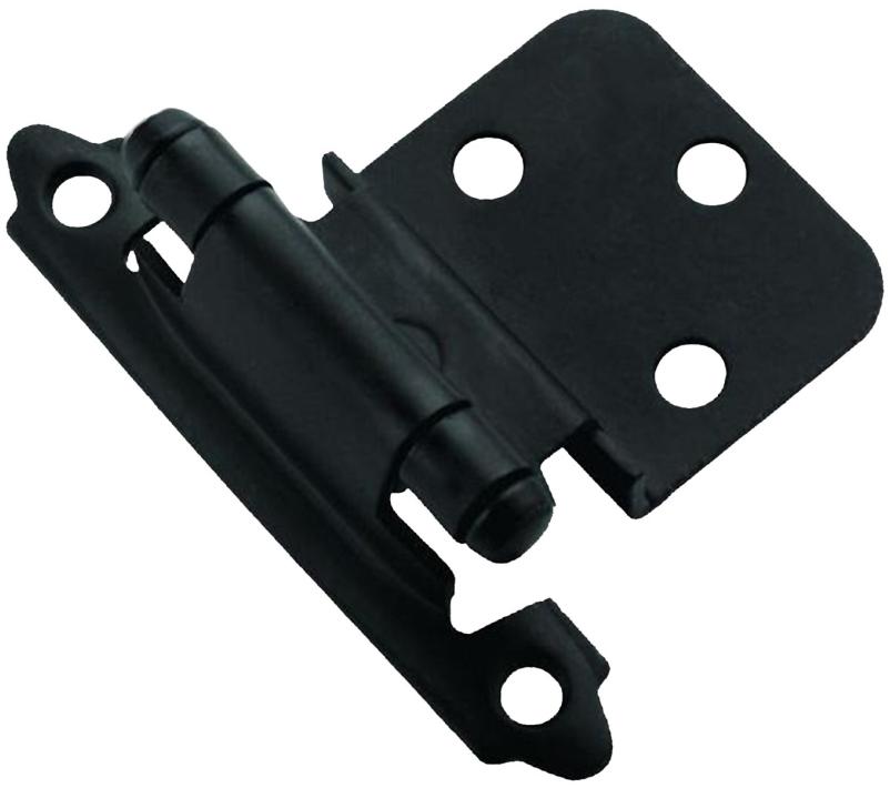 Amerock HINGE CABNT SELF-CLOSE FLT BLK | Paradise Lumber & Hardware