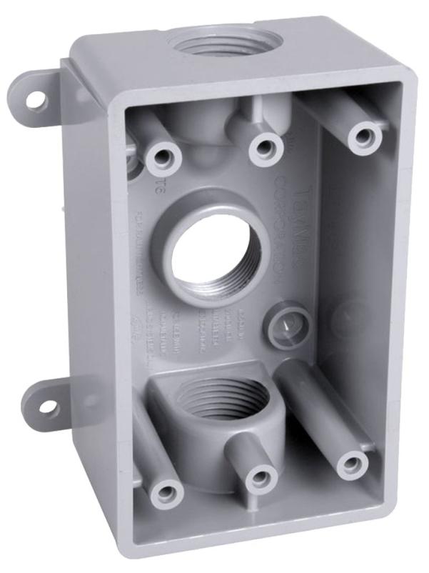 Bell BOX OUTLET 3HL WP 1/2&3/4IN | Paradise Lumber & Hardware