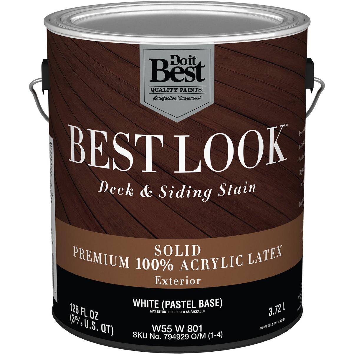 Do it Best Best Look Solid Deck & Siding Exterior Stain, White Pastel ...