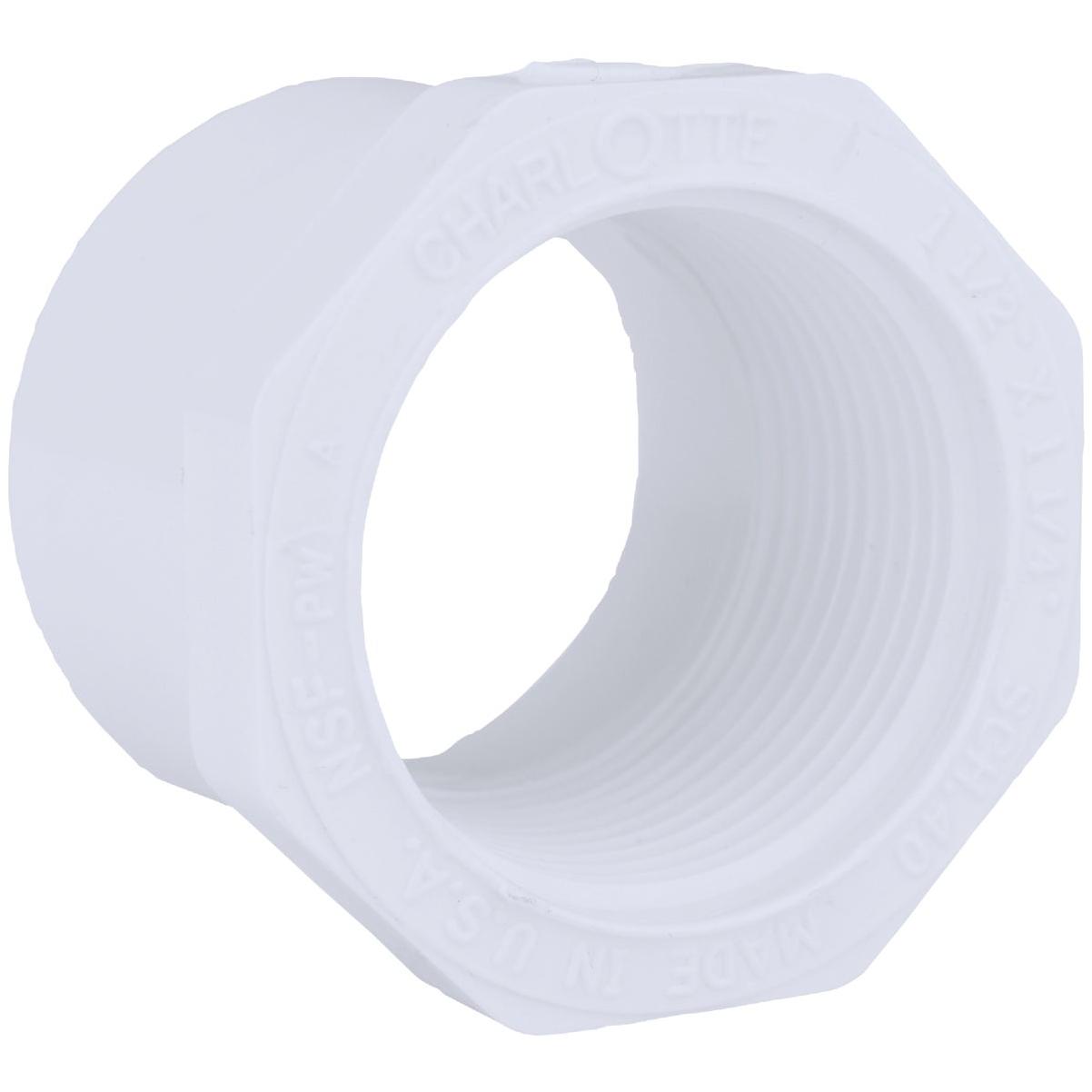 Charlotte Pipe 1-1/2 In. SPG x 1-1/4 In. FPT Schedule 40 PVC Bushing ...